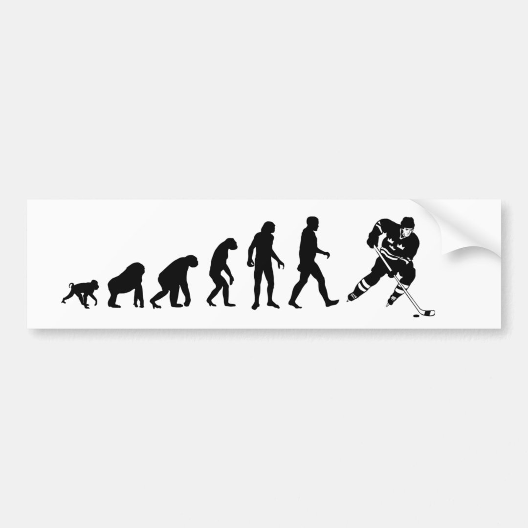 Evolution Hockey Bumper Sticker | Zazzle