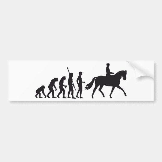 evolution horse riding bumper sticker | Zazzle.com