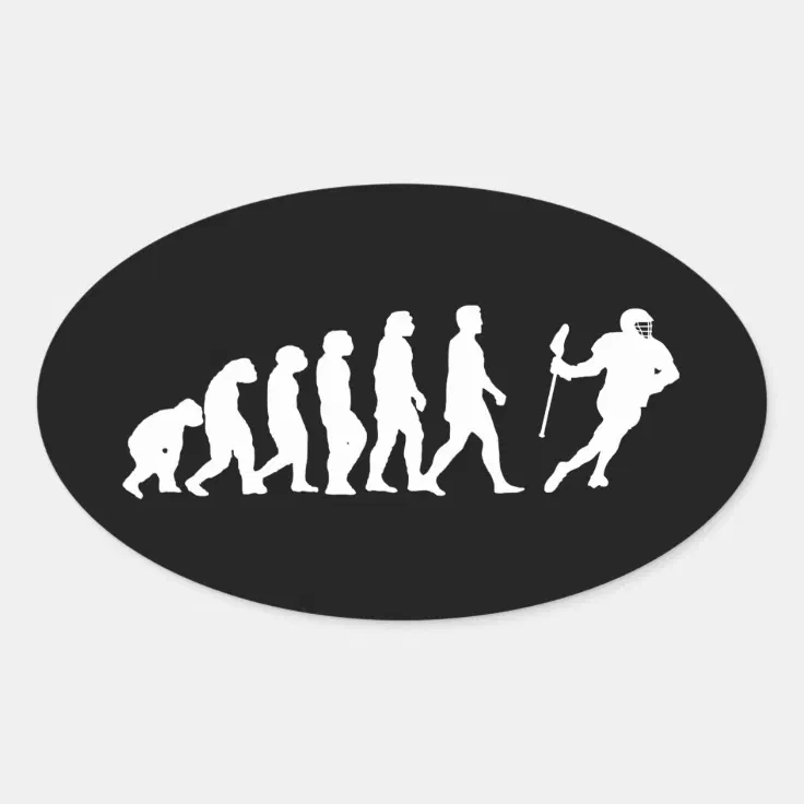 Evolution Lacrosse Oval Sticker | Zazzle