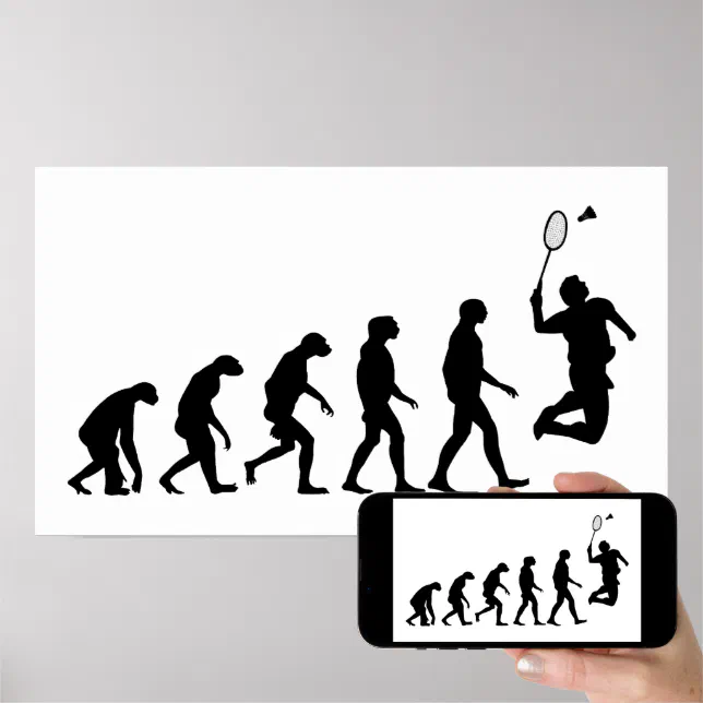 Evolution of Badminton Poster | Zazzle