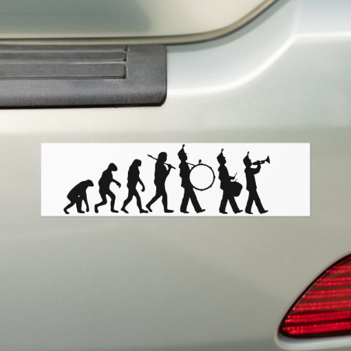 Evolution of Band Bumper Sticker | Zazzle