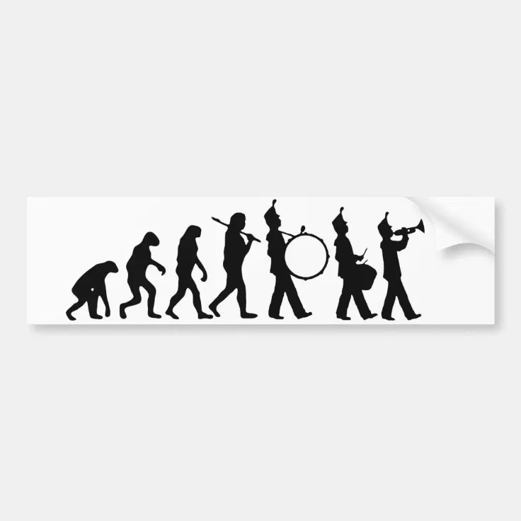 Evolution of Band Bumper Sticker | Zazzle