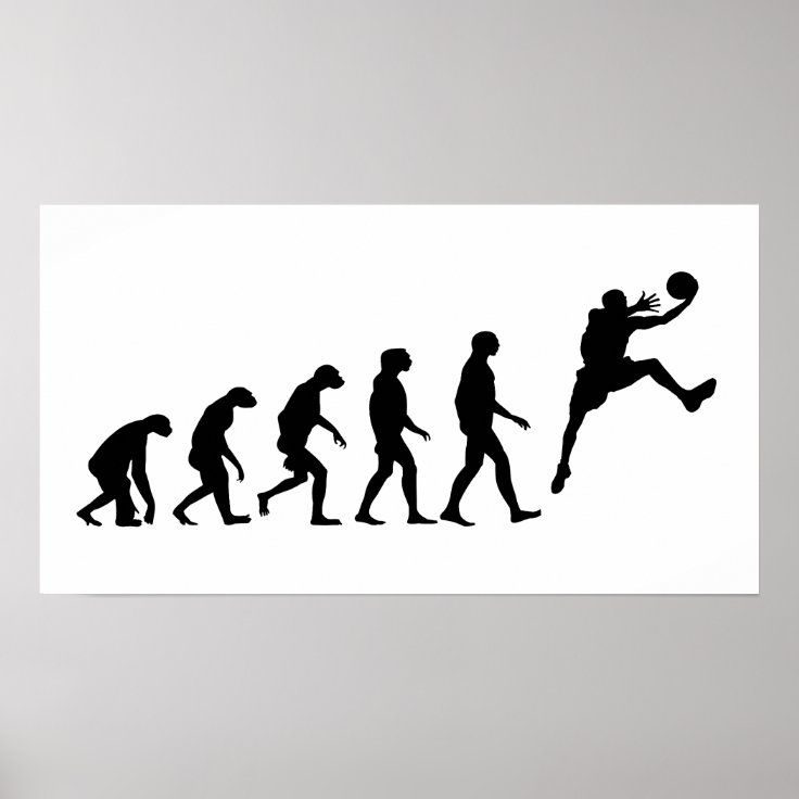 Evolution of Basketball Poster | Zazzle