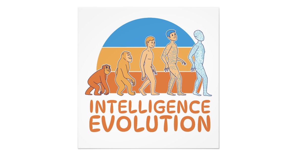 evolution of human intelligence photo print | Zazzle