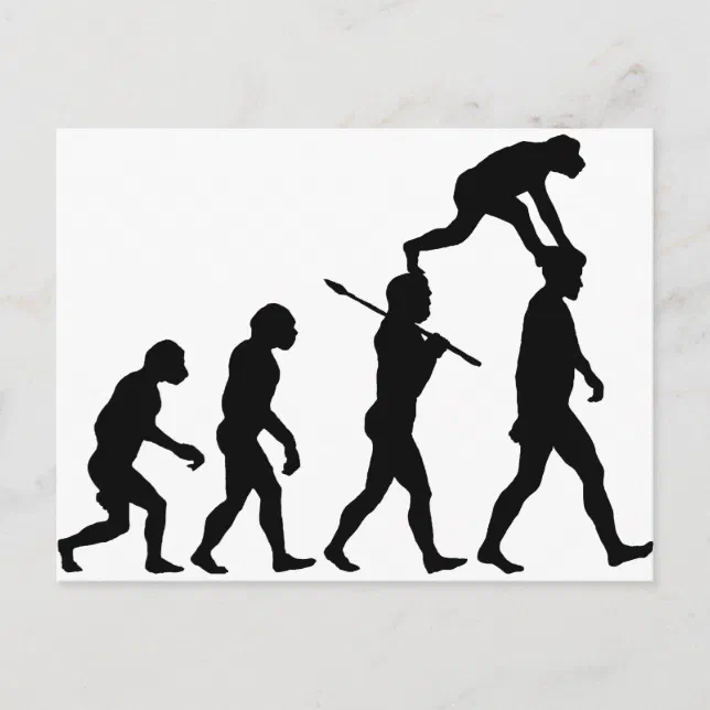 Evolution of Man Postcard | Zazzle