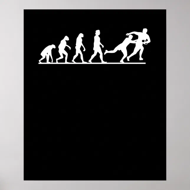 Evolution Of Rugby Poster | Zazzle