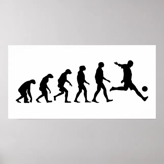 Evolution of Soccer Poster | Zazzle