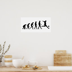 Evolution of Soccer Poster | Zazzle