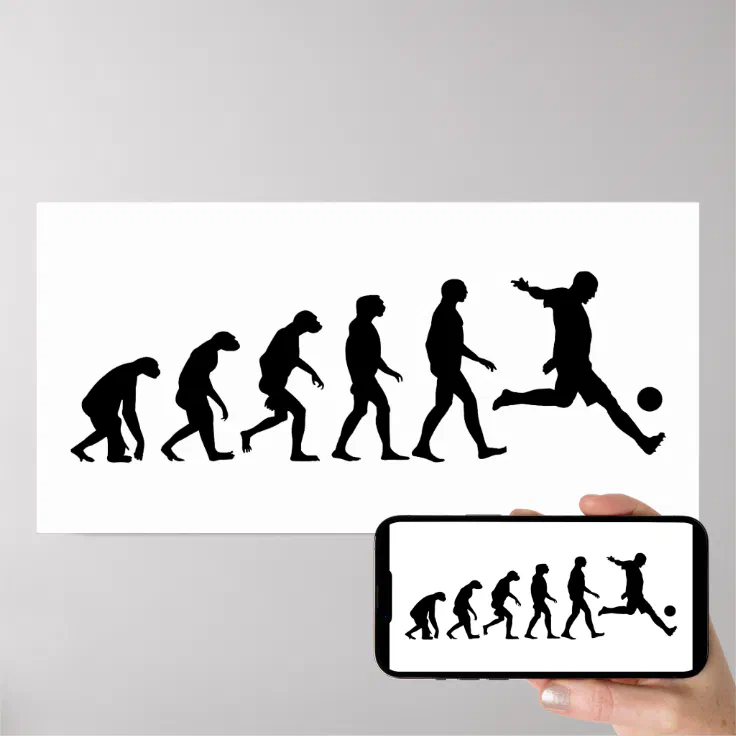 Evolution of Soccer Poster | Zazzle