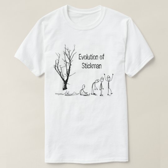 Evolution of Stickman Basic T-Shirt | Zazzle.com