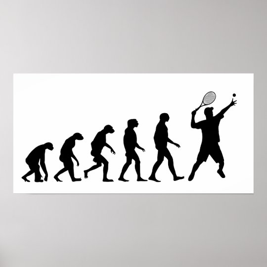 Evolution of Tennis Poster | Zazzle.com