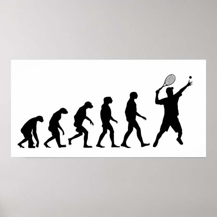 Evolution of Tennis Poster | Zazzle