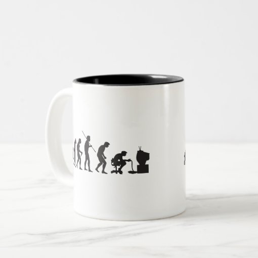Evolution of Video Games Gaming Gamer Two-Tone Coffee Mug | Zazzle