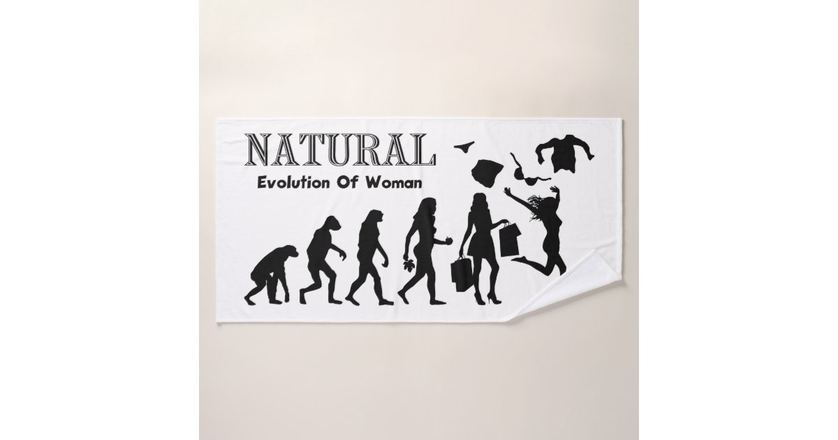 Evolution of Woman Bath Towel | Zazzle