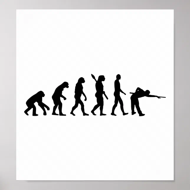 Evolution Pool billiards Poster | Zazzle
