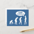 evolution - stop following me! postcard | Zazzle