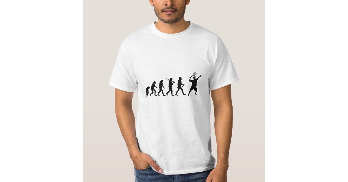 Evolution Tennis Funny T-Shirt | Zazzle