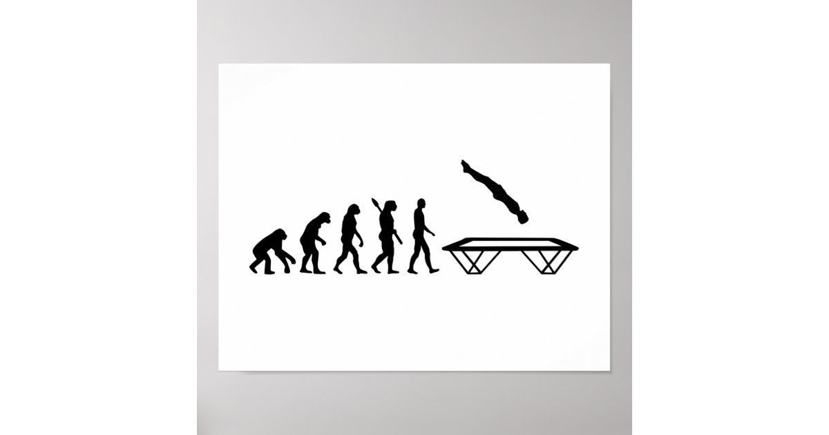 Evolution Trampoline Poster | Zazzle