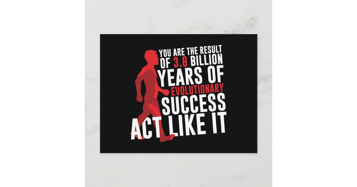 Evolutionary Success Postcard | Zazzle