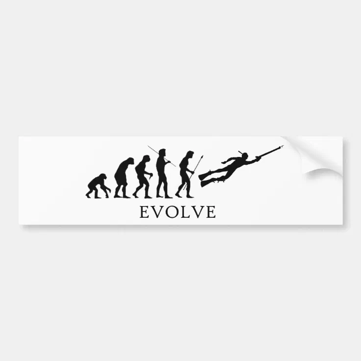 Evolve Spearfishing Bumper Sticker | Zazzle