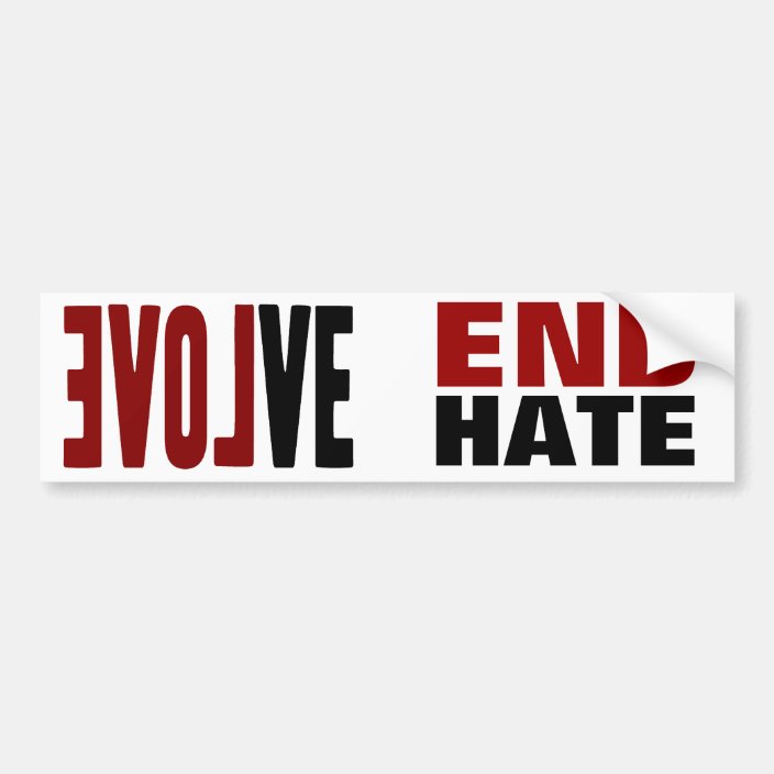 Evolve with LOVE Bumper Sticker | Zazzle.com