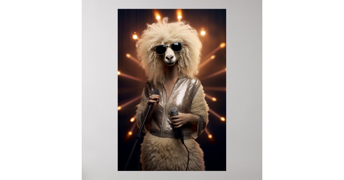 Ewe-nique Pop Star Poster - Iconic Sheep Art for M | Zazzle