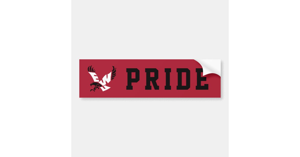 EWU Eagle Logo Bumper Sticker | Zazzle