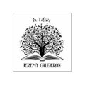 Ex Libris Tree This Book Belongs To Custom Name Rubber Stamp | Zazzle