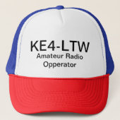 EXAMPLE: Self Identifying Call Sign Hat | Zazzle