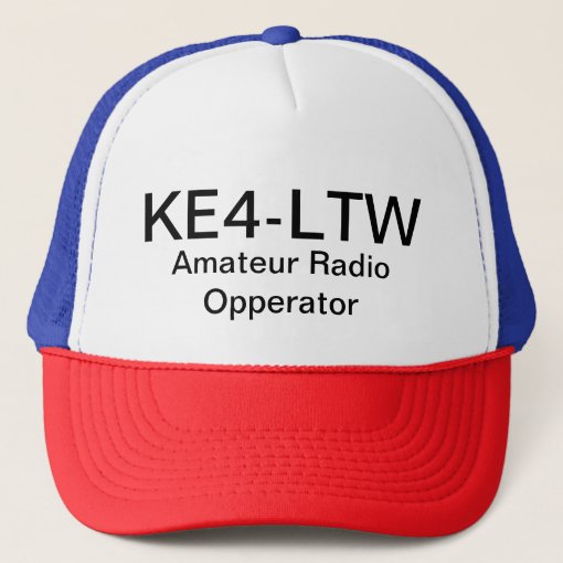 EXAMPLE: Self Identifying Call Sign Hat | Zazzle