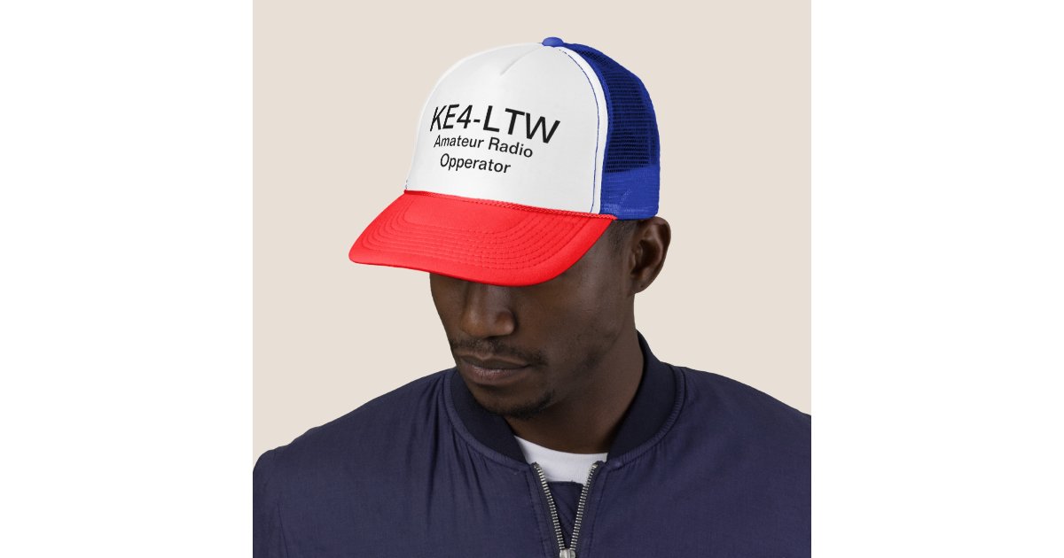 EXAMPLE: Self Identifying Call Sign Hat | Zazzle