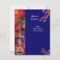 EXCALIBUR , bright red ,blue Invitation | Zazzle