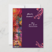 EXCALIBUR , bright red ,purple Invitation | Zazzle