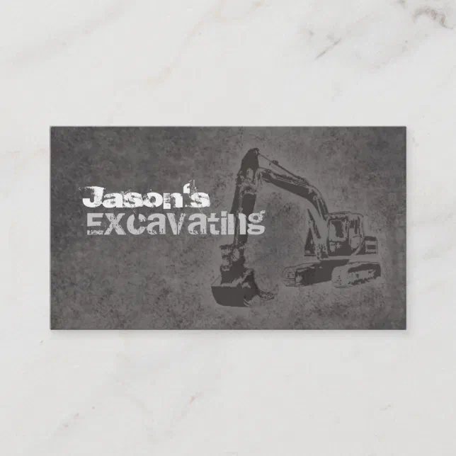 Excavating Business Cards | Zazzle