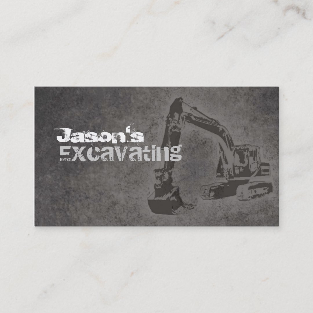 Excavating Business Cards | Zazzle