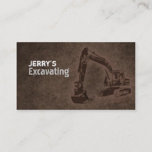 Excavation Business Cards - Business Card Printing | Zazzle