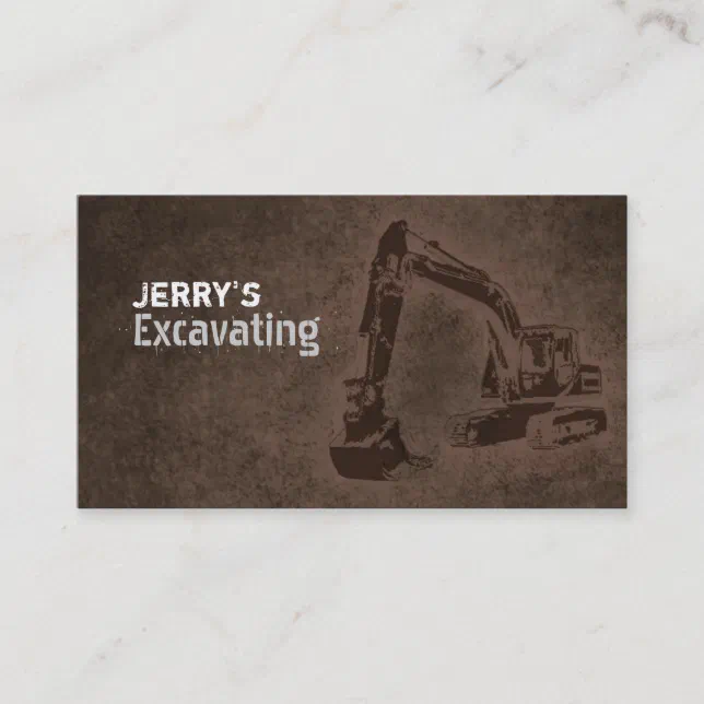 Excavating Business Cards | Zazzle