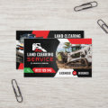 Excavating, Forestry mulching, land clearing Business Card | Zazzle