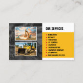 Excavating, Land clearing, Construction Business Card | Zazzle