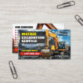 Excavating, Land clearing, Construction, Excavator Business Card | Zazzle