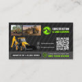 Excavating, mulching, land clearing, Construction Business Card | Zazzle
