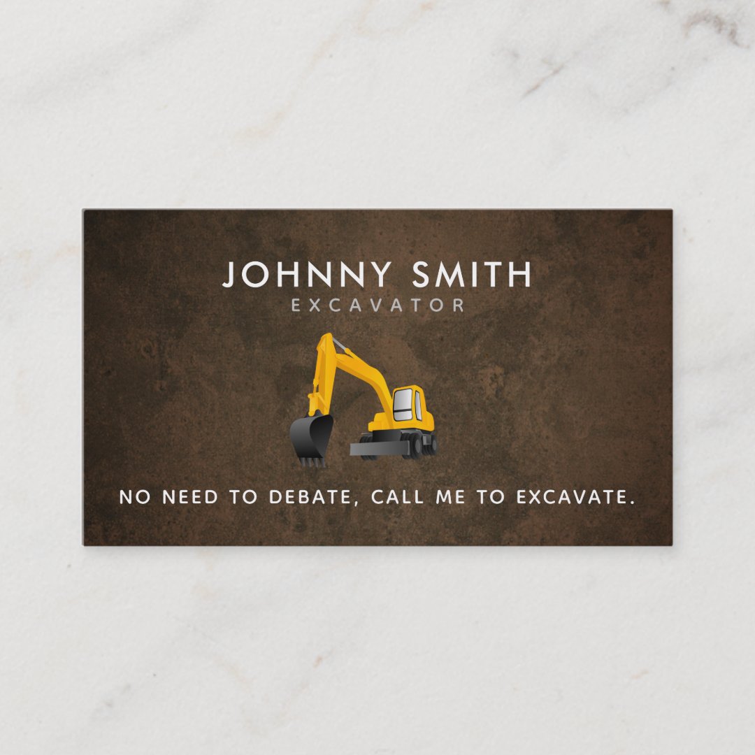 Excavation Slogans Business Cards | Zazzle