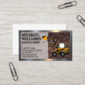 Excavator | Bull Dozer | Construction Business Card | Zazzle