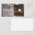 Excavator | Bull Dozer | Construction Business Card | Zazzle