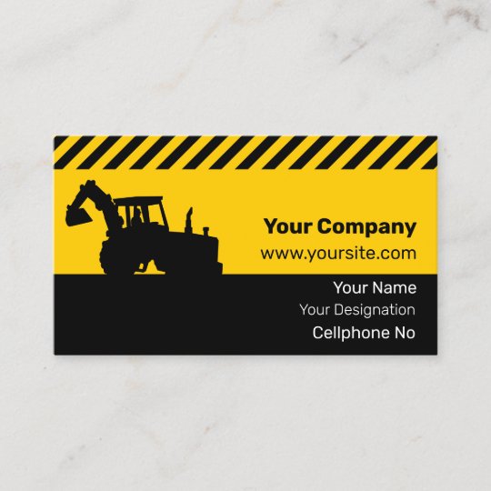 Excavator Business Card | Zazzle.com