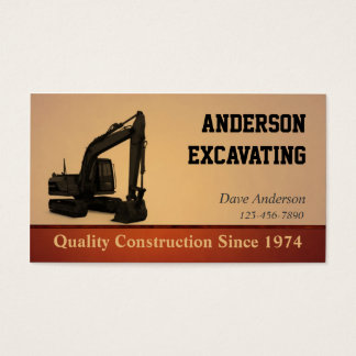 Excavation Business Cards & Templates | Zazzle