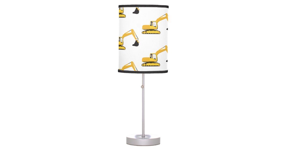 Excavator Construction Truck Table Lamp | Zazzle