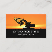 Excavator Heavy Equipment Operator Construction Business Card | Zazzle