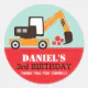 Excavator Kids Builder Birthday Party Sticker | Zazzle