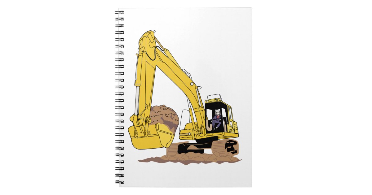 Excavator Notebook | Zazzle